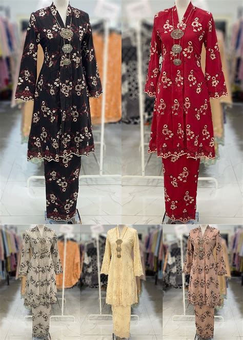 Kebaya Labuh Dang Anum Sulam Chiffon Apple Couture
