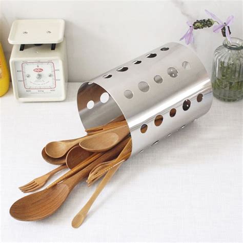 국산 타공 스텐 수저통 감도 깊은 취향 셀렉트샵 29cm