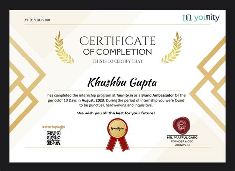 Khushbu Gupta On Linkedin Internship Younity Linkedin