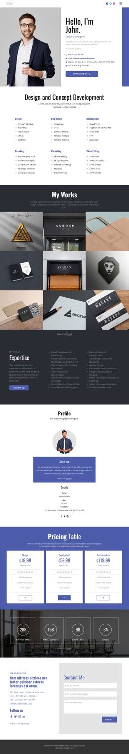 profile css templates nicepage