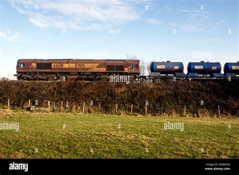 Ews Class 66 Diesel Locomotive No 66011 Heading A Network Rail Rail