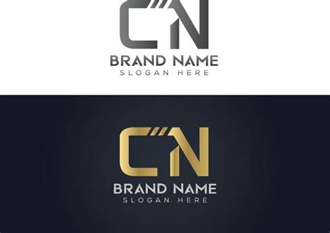 Letter C N Typography Vector Logo Design