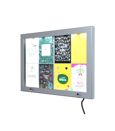 Led Noticeboard Lockable Outdoor 40 Mm Magnetic Surface