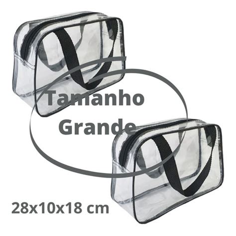 Necessaire Transparente Organizadora Grande Linda MercadoLivre