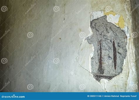 The Cracked Wall Shows Rebar Wire In The Concrete Stock Photo Image Of Destruction Window