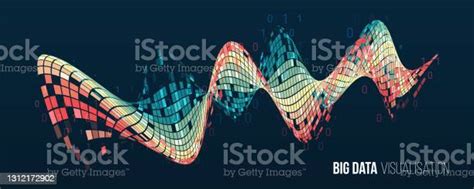 Big Data Visualization Abstract Background With Spiral Array And Binary