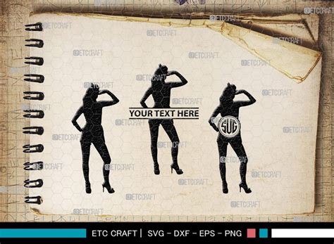Retro Girl Monogram Retro Girl Silhouette Retro Girl Svg Pin Up Girl