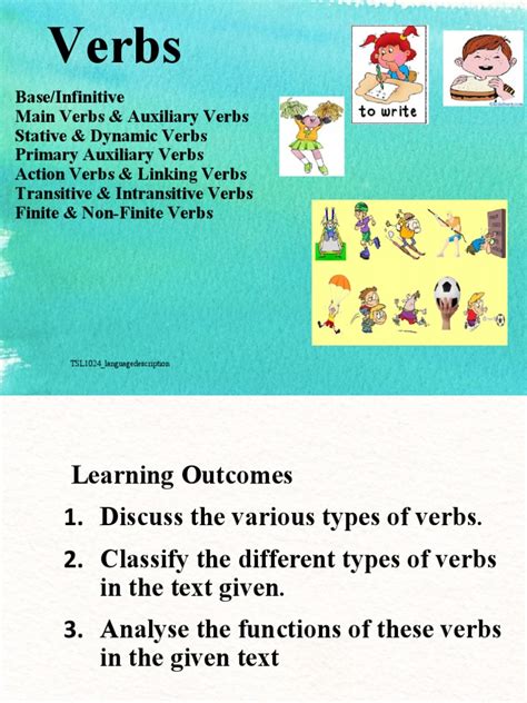 15 Verbs Pdf Verb Linguistics