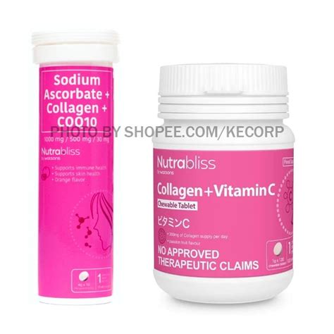 Nutrabliss Sodium Ascorbate Collagen Coq10 Coenzyme Q10 Vitamin