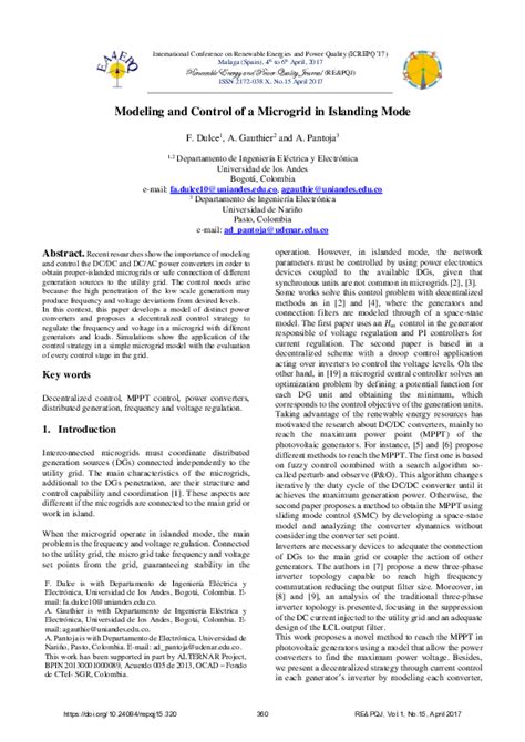 Pdf Decentralized Control For Islanding Microgrids