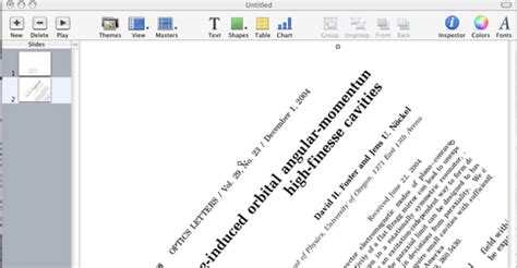 Keynote And LaTeX On Mac OS X