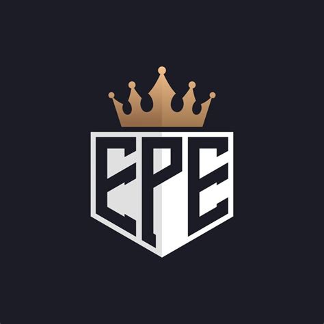 Premium Vector Luxury Epe Logo With Crown Elegant Initials Epe Letter