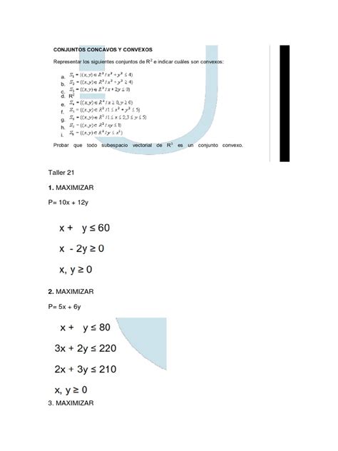 Talleres Del Modulo Programacion Lineal Pdf Publicidad Science