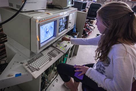 Electron Microscope Setup Outside Open