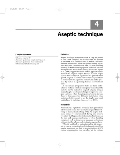 Aseptic Technique