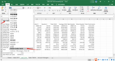 Excel字体格式工具，让数据表格更显专业化