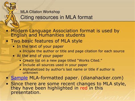 Ppt Mla Citation Workshop Aiming Toward The College Level Paper Powerpoint Presentation Id