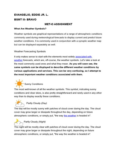 Met O Assignment Pdf National Weather Service Weather Forecasting