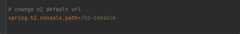 H2 Spring Boot Configuration Home
