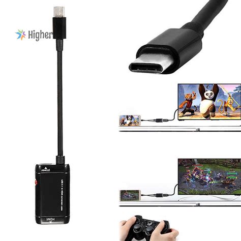 Higher USB C Type C To HDMI Adapter USB Cable For MHL Android Phone Tablet Black New