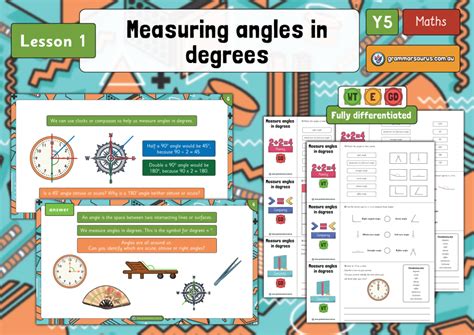 Year Properties Of Shape Measuring Angles In Degrees Lesson Grammarsaurus Australia