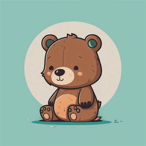Premium AI Image A Close Up Of A Brown Bear Sitting On A Blue Surface