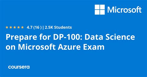 Prepare For Dp 100 Data Science On Microsoft Azure Exam Coursya