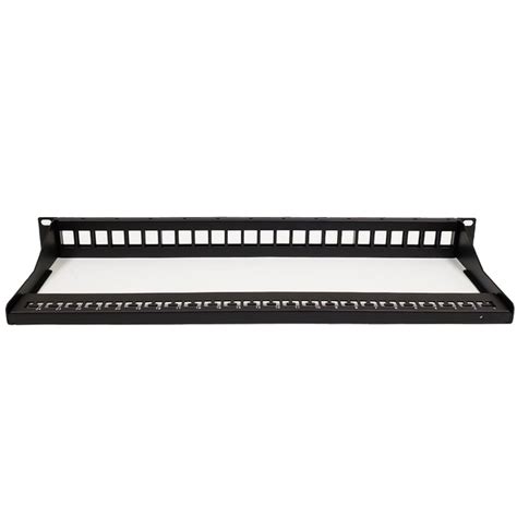 24 Port Keystone Patch Panel 19 Inch Rackmount 1u High Density Wit