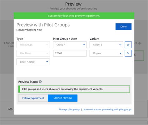 preview groups — apptimize documentation