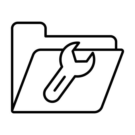 Folder Maintenance Icon Illustration Icon Related To Developer Line