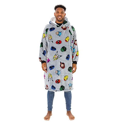 Large Marvel Comics Hugzee Hooded Wearable Fleece Home George At Asda