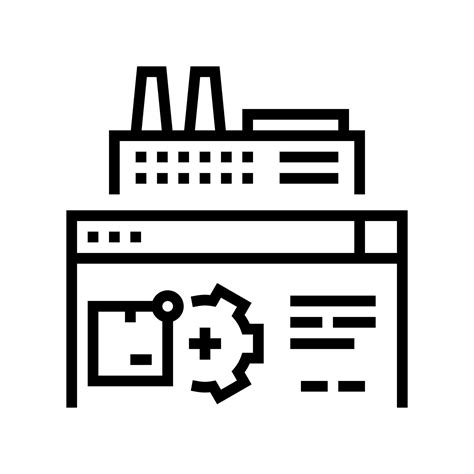 Factory Manufacturing Automation Line Icon Vector Illustration 10396916