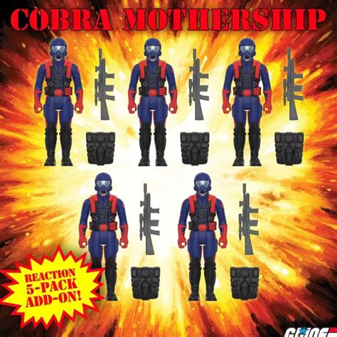 Super7 Gi Joegi Joe Reaction Figures Cobra Mothership 5pk Add On