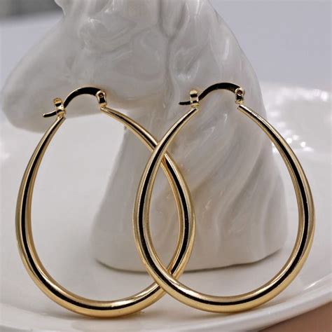 Mode Böhmischen hoop Ohrringe für frauen ohrring Gold Gefüllt runde Gold Ohrring Kreis hoop