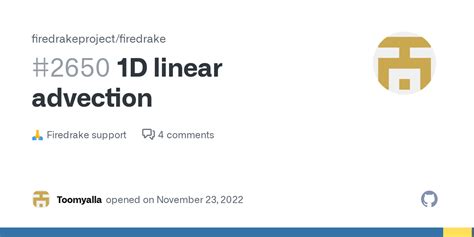 1d linear advection · firedrakeproject firedrake · discussion 2650