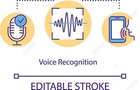 Voice Recognition Concept Icon Art Isolated Control Vector Art