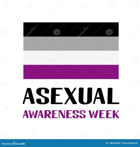 Asexual Awareness Week Lettering With Intersex Pride Flag Lgbt