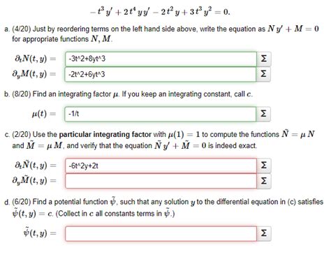 solved ty 2t4 yy 2 y 3 y2 0 a 4 20 just by