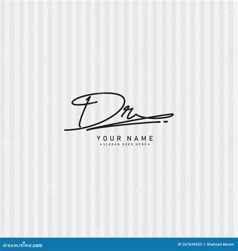 Dr Modello Vettoriale Scritto A Mano Per Il Logo Dsf E R Illustrazione