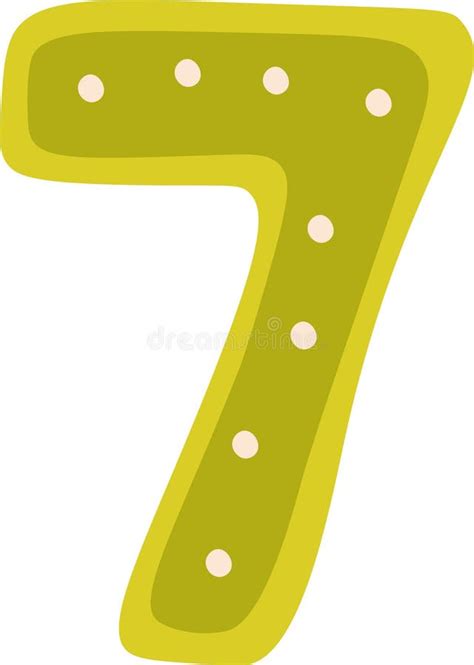 Digit Cartoon Alphabet Stock Vector Illustration Of Seven