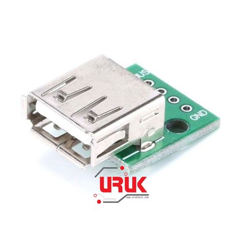 Female Type A Usb Socket To Dip 2 54mm Pcb Board Uruktech Sinaaa St