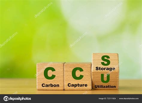 Wooden Cubes Form Symbol Ccu Carbon Capture Utilization Ccs Carbon