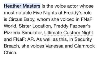 We Know That Vanny And Vannesa Are The Same Entity Then Why Did Their