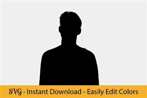 Man Silhouette Graphic Vector Svg Graphic By Template Inspired