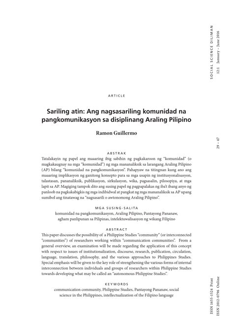 Halimbawa Ng Abstrak