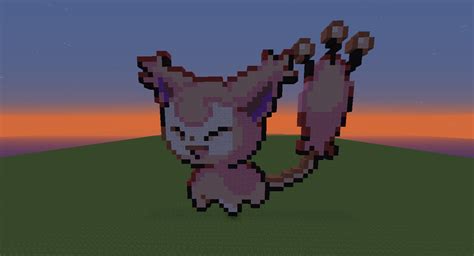 Pokemon Skitty Minecraft Pixel Art By Zephlotus On Deviantart