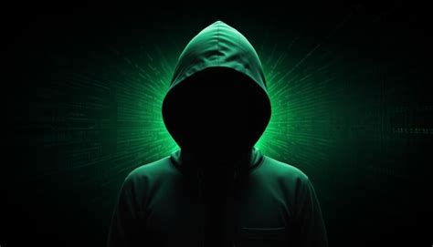 Premium AI Image Mysterious Hacker In The Dark With Binary Code