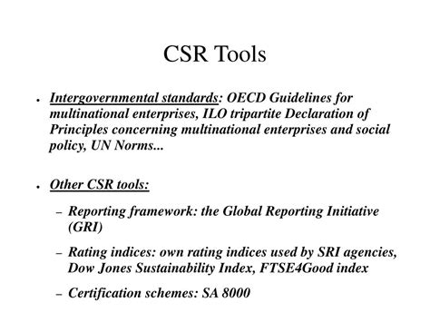 PPT Corporate Social Responsibility CSR Definition And Tools PowerPoint Presentation ID