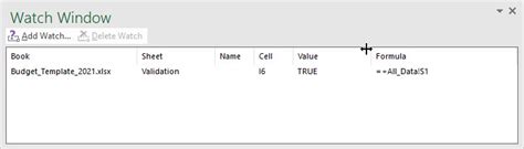 Monitor Cells With Excels Watch Window A4 Accounting