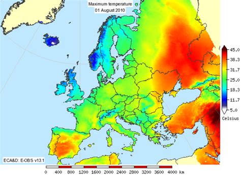 Temperature Map Europe